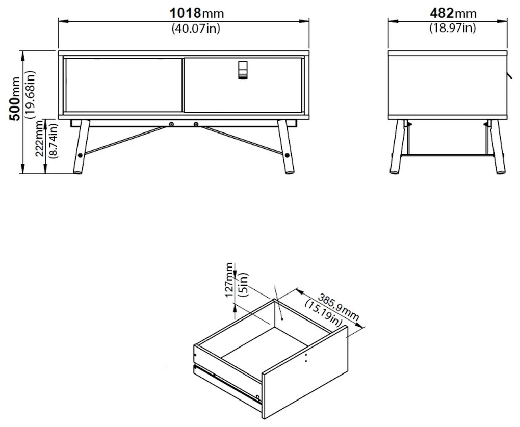 Konferenční stolek RY 86009 bílý mat