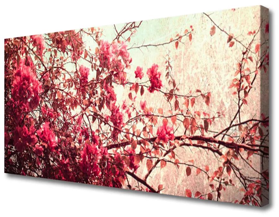 Obraz na plátně Větve Listy Příroda 125x50 cm