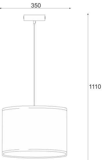 Lustr na lanku ANTONIO 1xE27/60W/230V