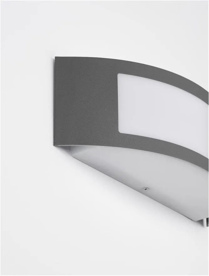 NV 9020933 Venkovní nástěnné svítidlo ZENITH tmavě šedý hliník akrylový difuzor proti oslnění E27 1x12W 220-240V bez žárovky IP44 - NOVA LUCE