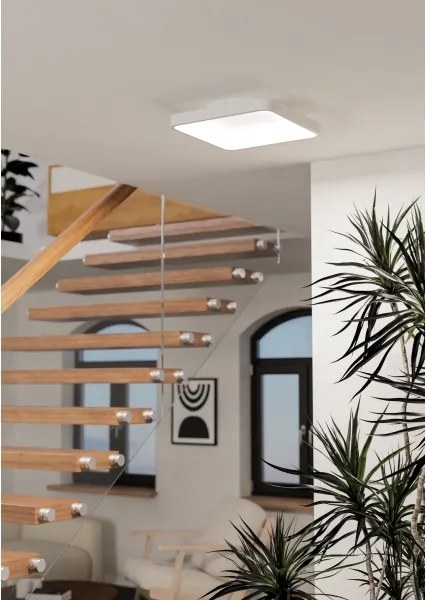 Eglo 901913 - LED RGBW Stm. str. svíti. LORETELLO-Z LED/20W/230V 35x35cm bílá