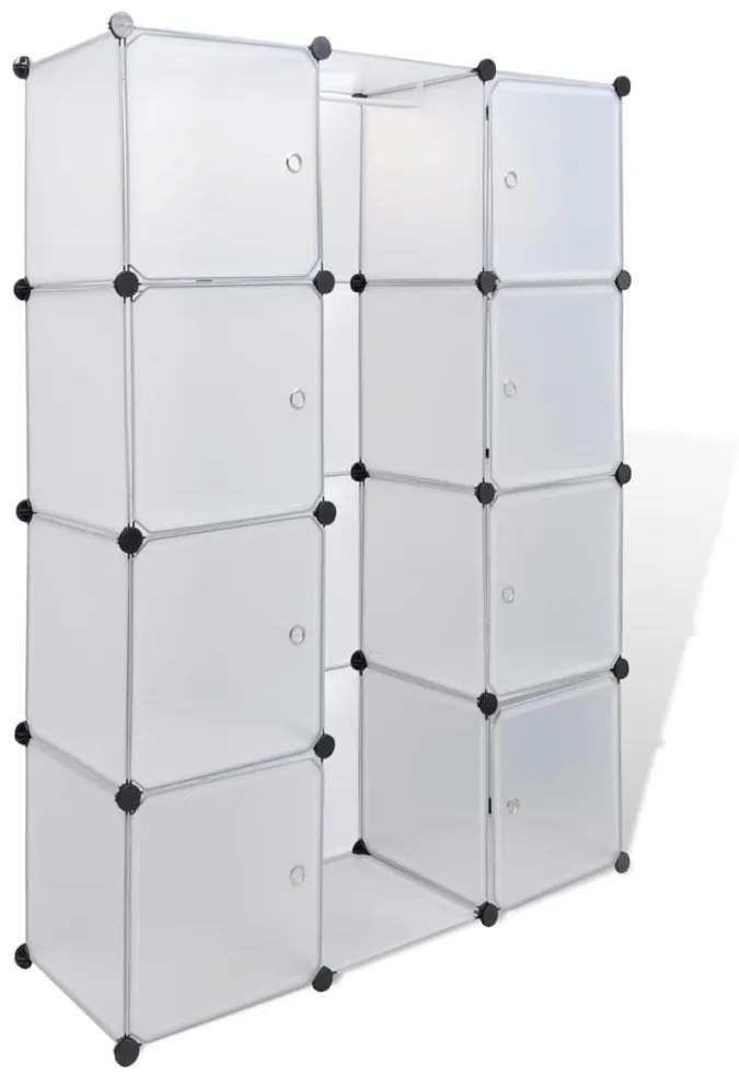 Modulární skříň s 9 přihrádkami 109x36,5x143 cm bílá 240498