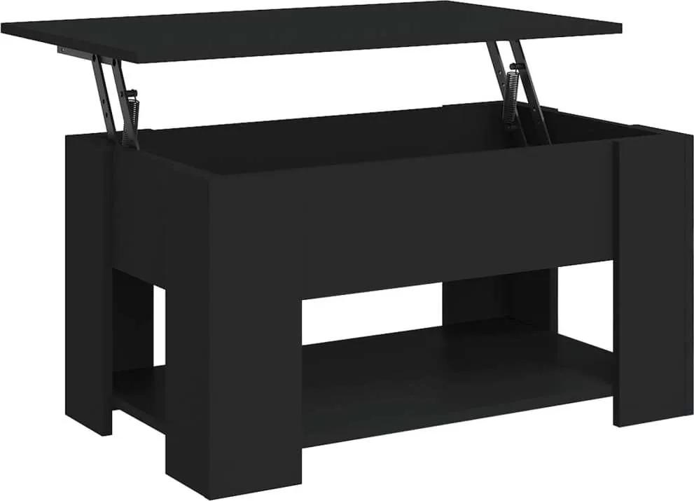 vidaXL Konferenční stolek 79 x 49 x 41 cm kompozitní dřevo [809711] Barva: Černá