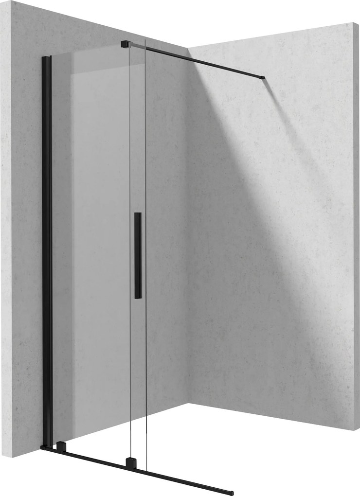 Deante Sprchová zástěna Walk-in Prizma, posuvná - KTJ N32R 120 cm, černá - bez vaničky