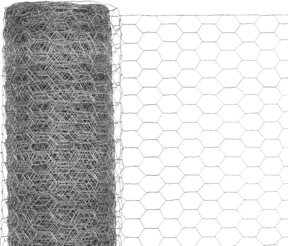 Pletivo ke kurníku pozinkovaná ocel 25 x 1,2 m stříbrné 143324