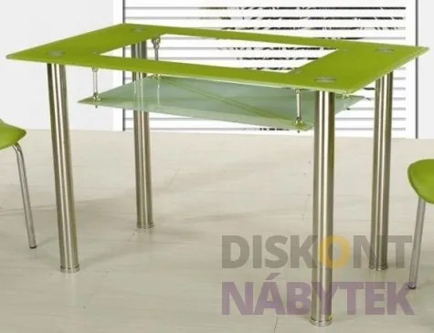 Jídelní stůl Cristal skleněný zelený