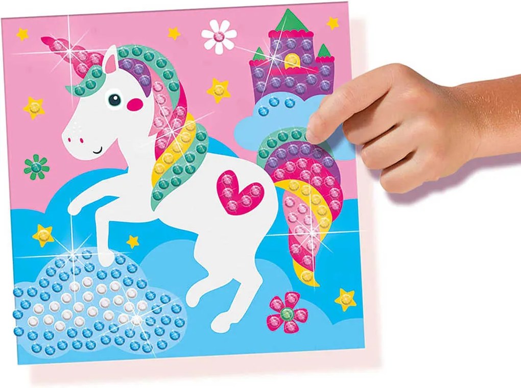 SES CREATIVE Zdobení třpytivými kamínky 1440ks kreativní set veselá zvířátka 14701