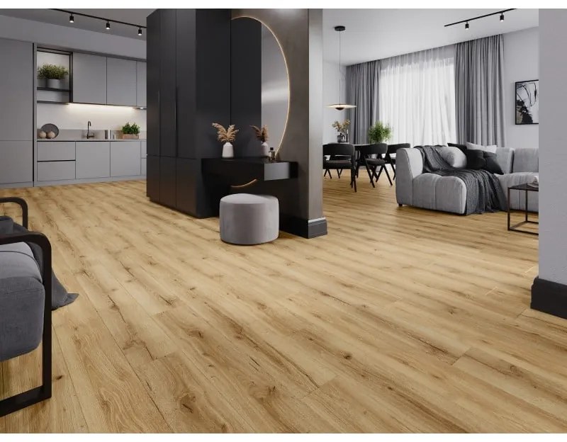 Mexen Beaver Creek, vinylová podlaha 1227 x 187 mm LVT Dryback 2,5 mm, PVC podklad, 4stranná V-drážka, dub, F1302-1227-187-255-4V1-01