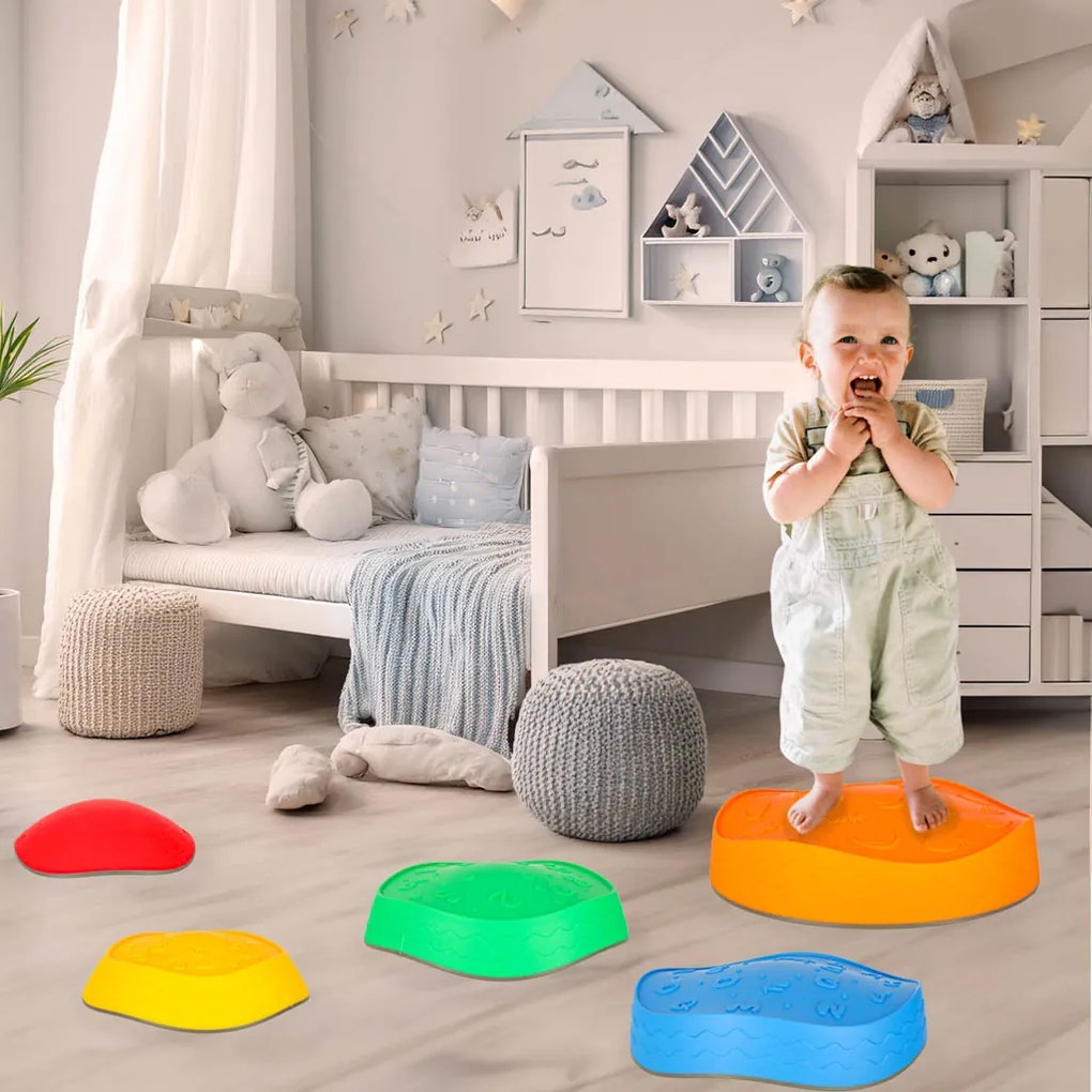 Creative Corner Smyslová stezka říční kameny pro trénink rovnováhy podlaha je láva hra 5ks