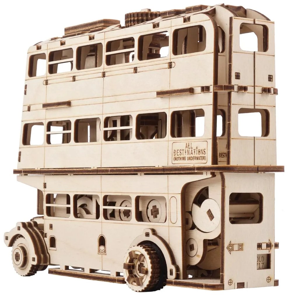 Ugears 3D dřevěné mechanické puzzle Harry Potter Rytířský autobus