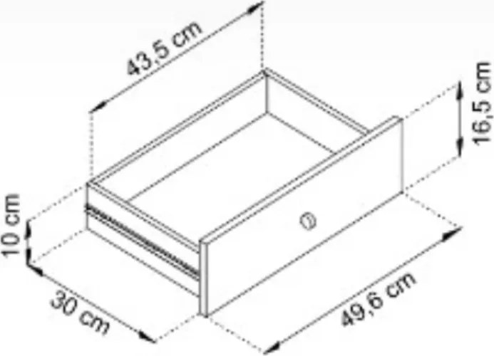 PSK Noční stolek NOMO, Granat 54 cm