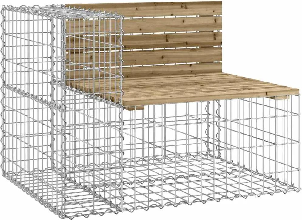 Zahradní lavice gabionový design 184x71x65,5 cm borové dřevo 3196238