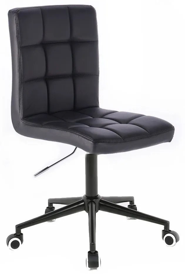 LuxuryForm DESIGN Otočná židle TOLEDO na černé podstavě s kolečky - černá