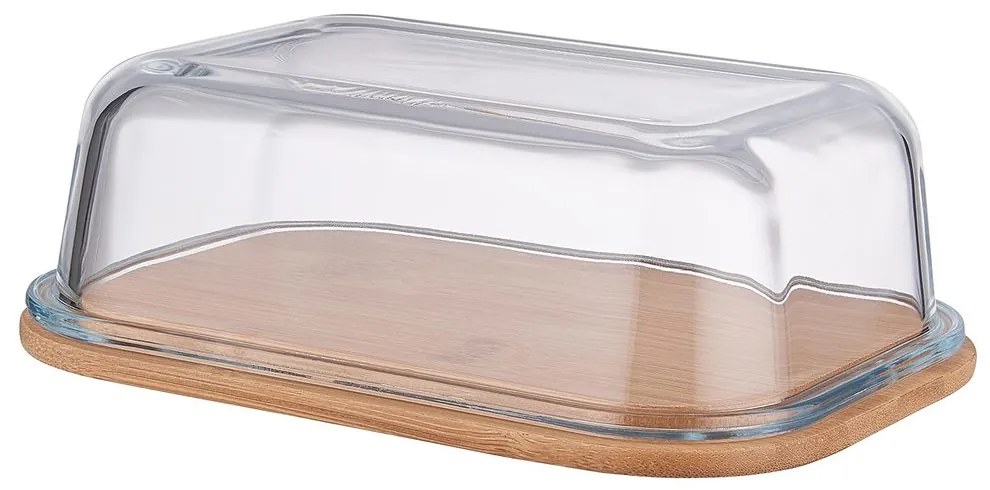 BAMBOO Dóza na máslo se skleněným víkem