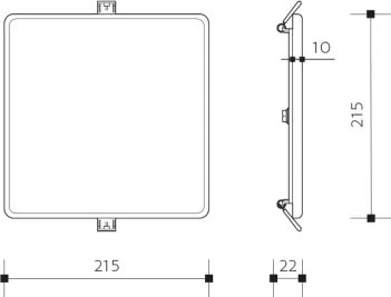 LED podhledové svítidlo Panlux SQUARE 24W IP66 4000K stmívatelné PN14300021
