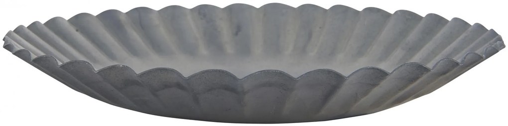 IB LAURSEN Kovový tácek pod svíčku Grey Arches Ø 16 cm, šedá barva, kov