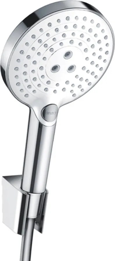 Hansgrohe Raindance Select S, sprchový set 120 3jet s hadicí 1600 mm, bílá/chromová, HAN-26721400