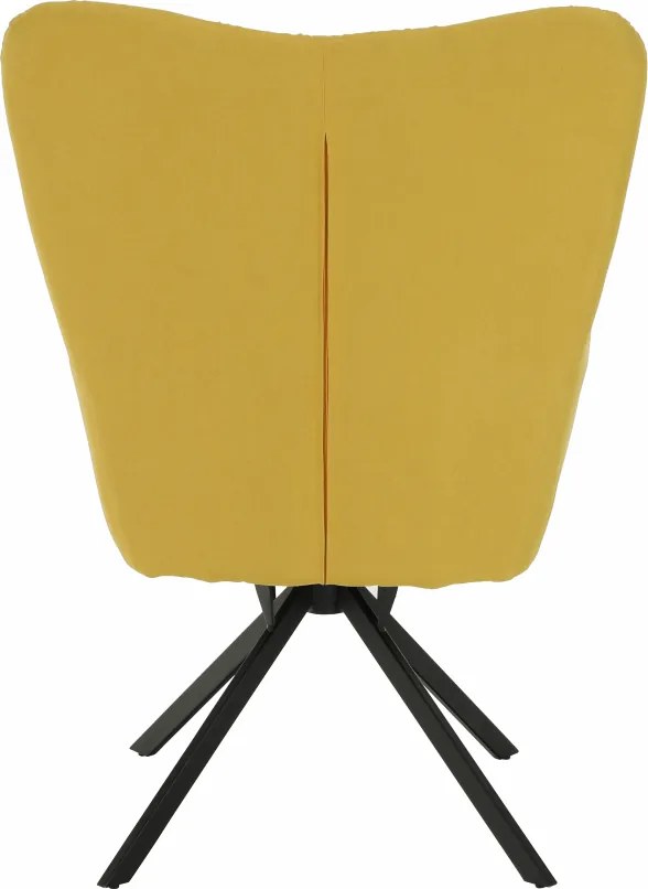 Designové otočné křeslo, žlutá/černá, KOMODO