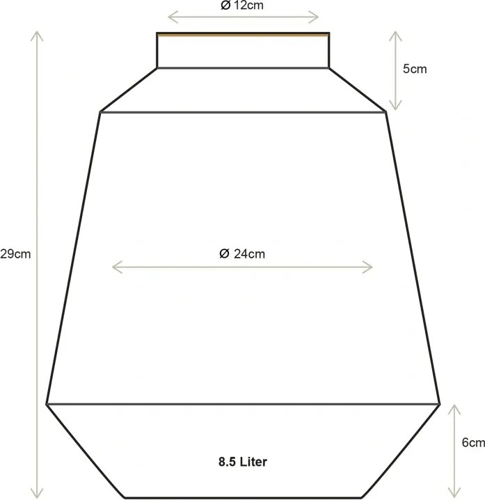 Pip Studio Love Birds Stripes koová váza střední, tmavě červená (Kovová váza 24x29 cm)