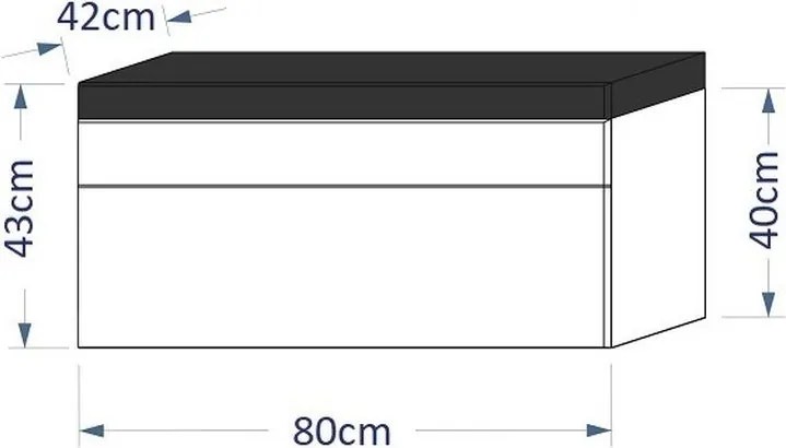 Ral Umyvadlová skříňka Mia 6 - Bílý lesk