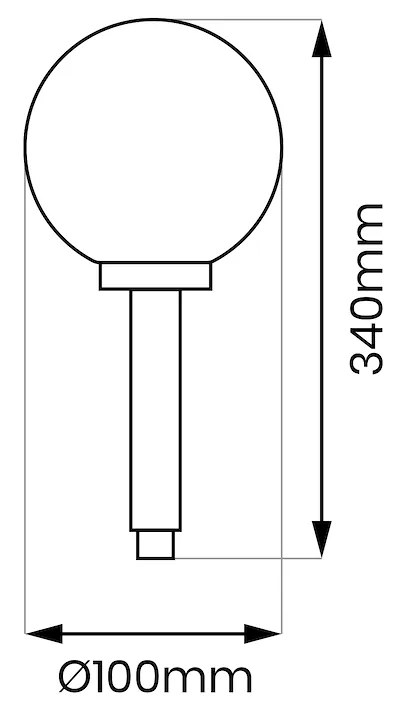 Exteriérové ​​zapichovací svítidlo, 1x bílé plastové stínítko