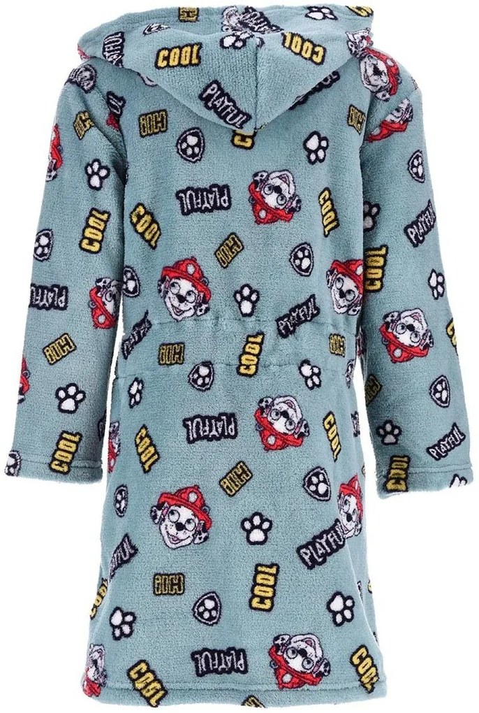Dětský / chlapecký coral fleece župan s kapucí Tlapková patrola - Paw Patrol - motiv Marshall, EU 98 Modrá