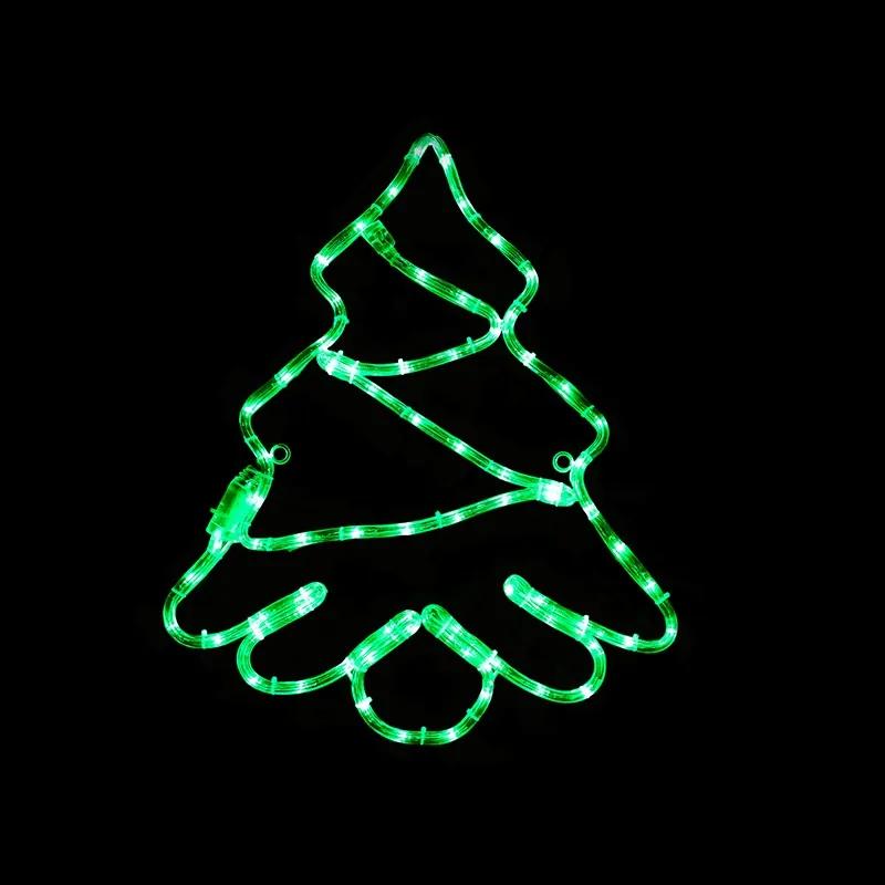ACA Lighting LED vánoční dekorace do okna 72 LED/12W/230V/IP44/zelená barva