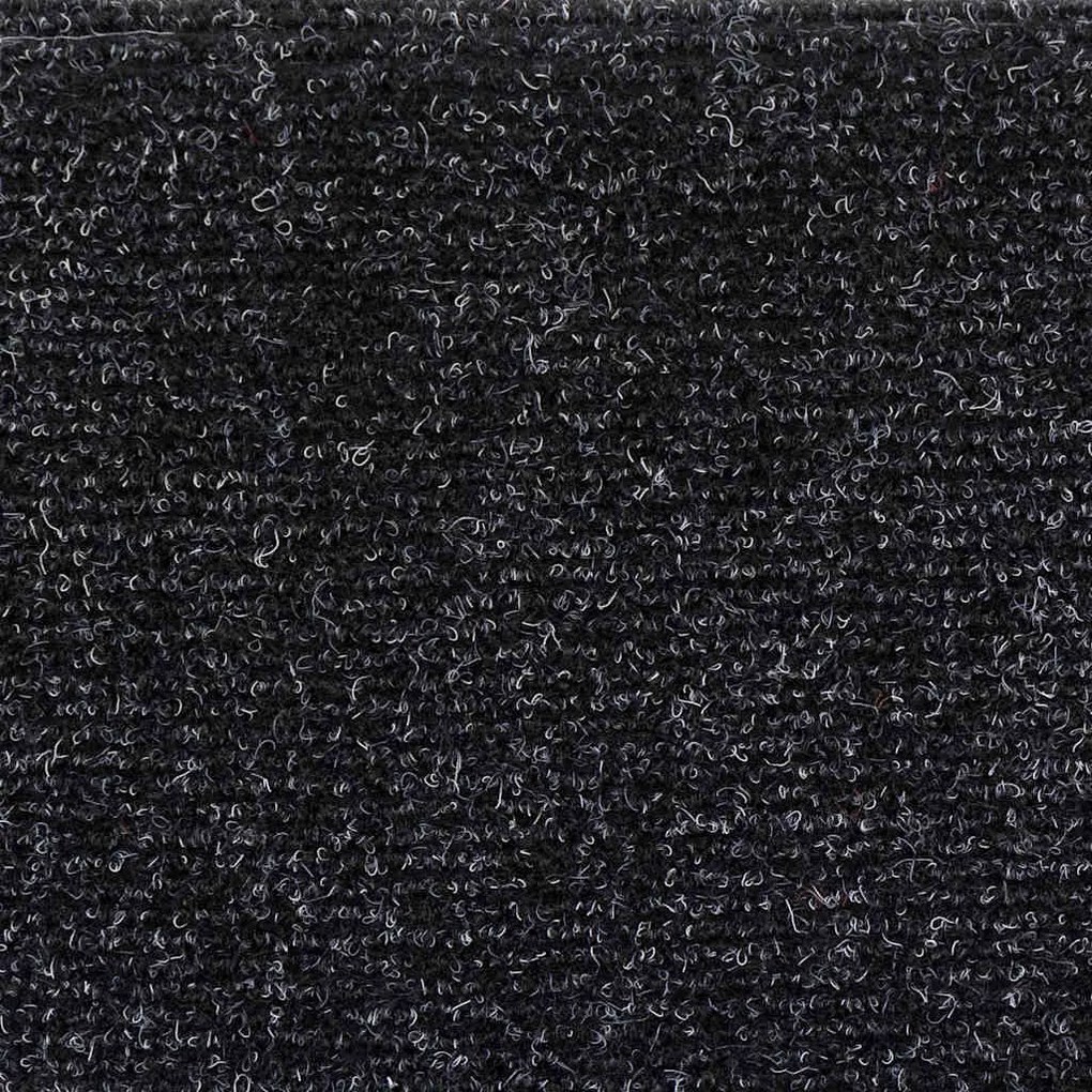 Schodové rohože samolepicí 5 ks 56 x 17 x 3 cm černé, půlkulaté 149678