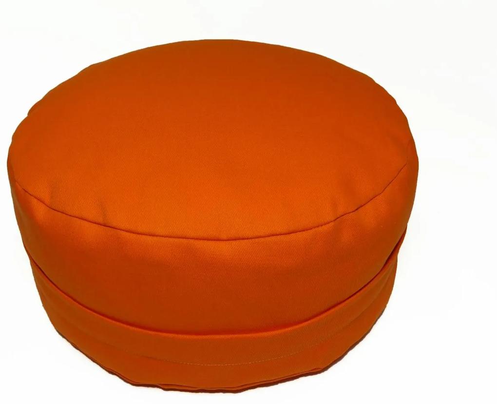 S radostí - vlastní výroba Pohankový sedák jednobarevný - oranžový Velikost: ∅30 x v25 cm