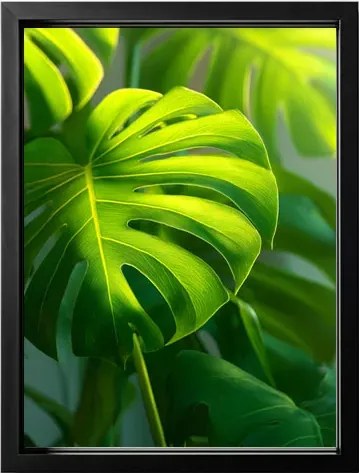 Tropický list - obraz - Monstera v moderním přírodním stylu 45 - 50 x 70 cm - 649 Kč