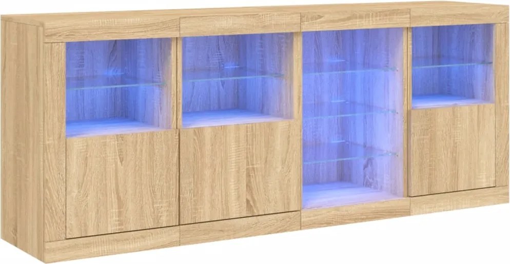 Příborník s LED osvětlením dub sonoma 164 x 37 x 67 cm 3209053