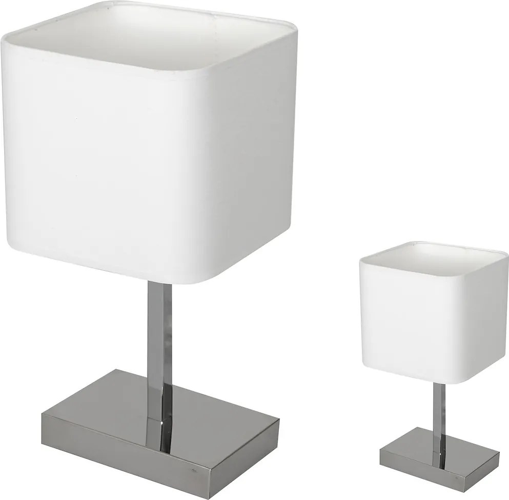 Stolní lampa Napoli, 1x bílé textilní stínítko,