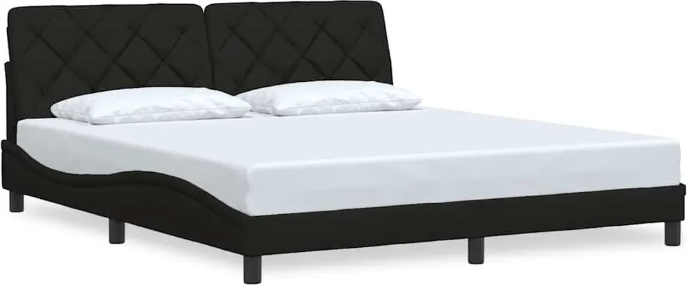 Rám postele bez matrace černý 180 x 200 cm textil 3310617