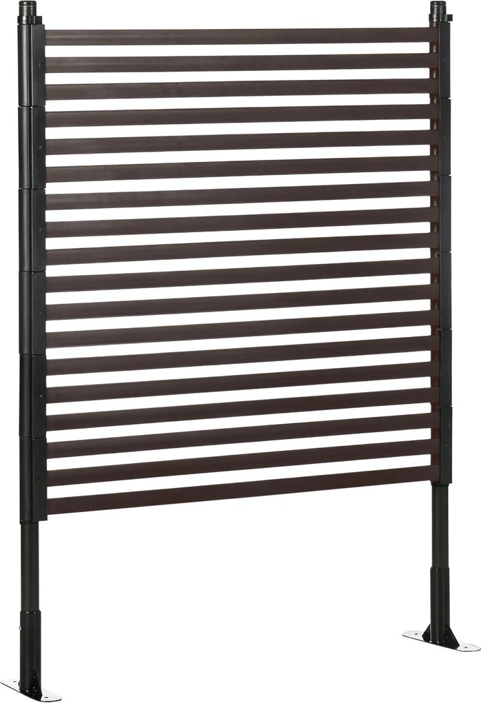 Outsunny modulární kovový panel pro zahradní soukromí — patky nebo zemní kolíky, 93 x 22 x 124 cm | Aosom