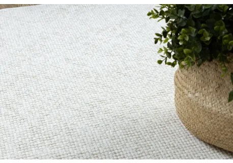 Kulatý koberec CASABLANCA PLUS krémový Jednobarevný, smyčkový velikost kruh 150 cm | krásné koberce cz
