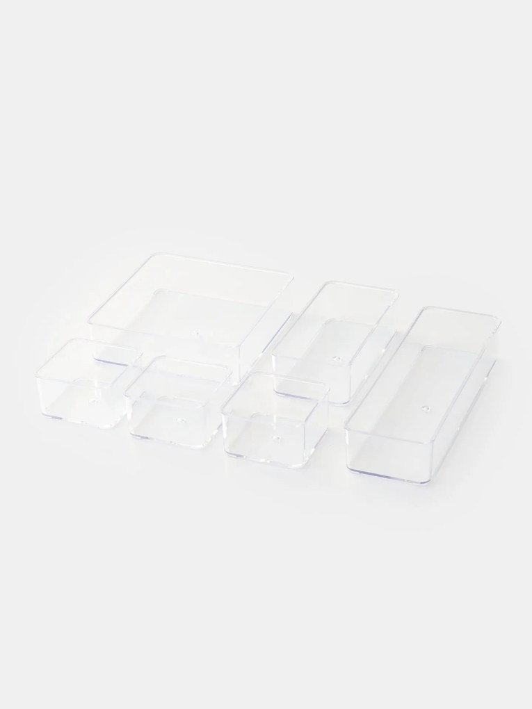 Sinsay - Sada průhledných organizérů 6 pack - clear