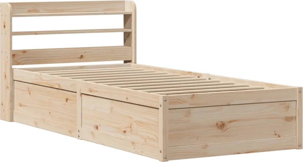 Rám postele s čelem 90 x 190 cm masivní borovice 3307104