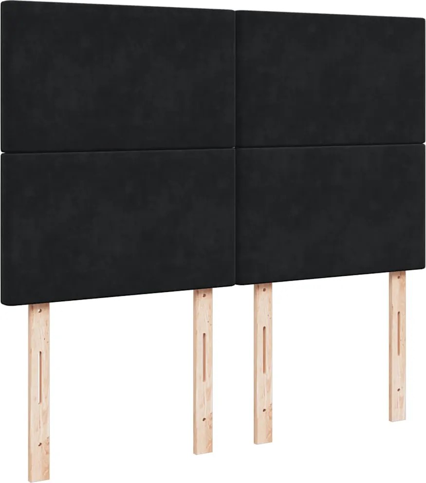 Box spring postel s matrací černá 140 x 190 cm samet 3292330
