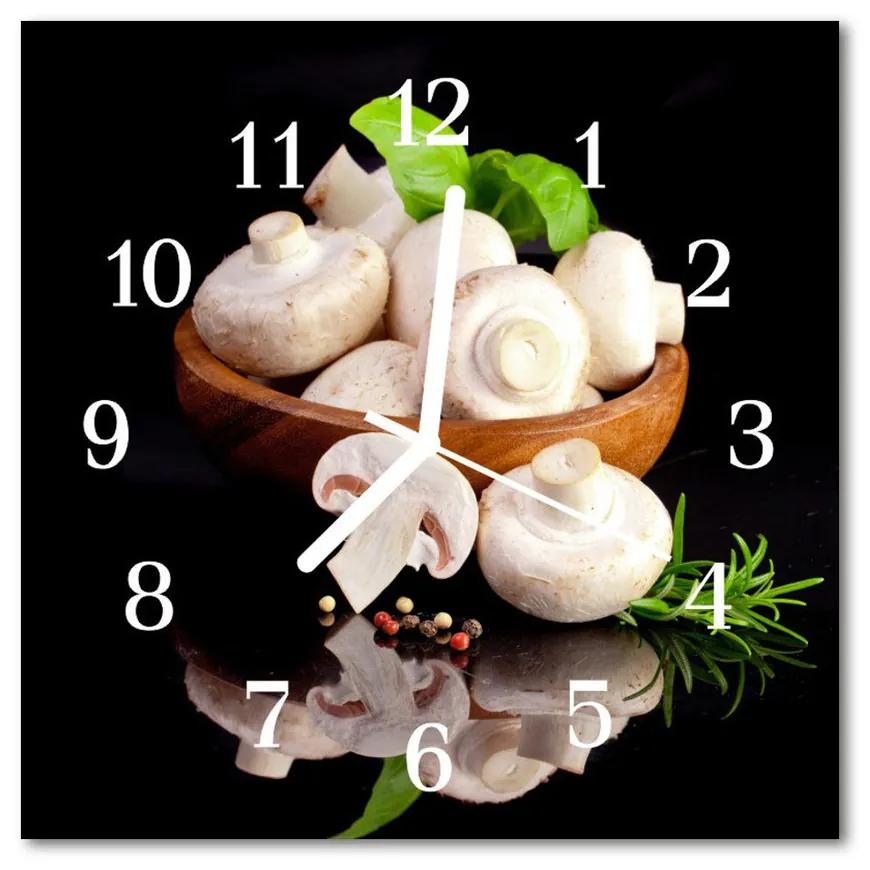 Skleněné hodiny čtvercové houby 30x30 cm