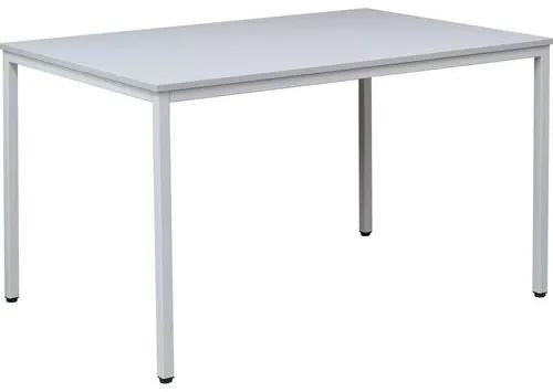 Jídelní stůl Manutan Dino se světle šedým podnožím RAL 7035, 120 x 80 x 74,5 cm, světle šedý