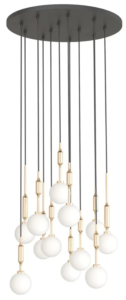 Designový lustr Ero 12 zlatá