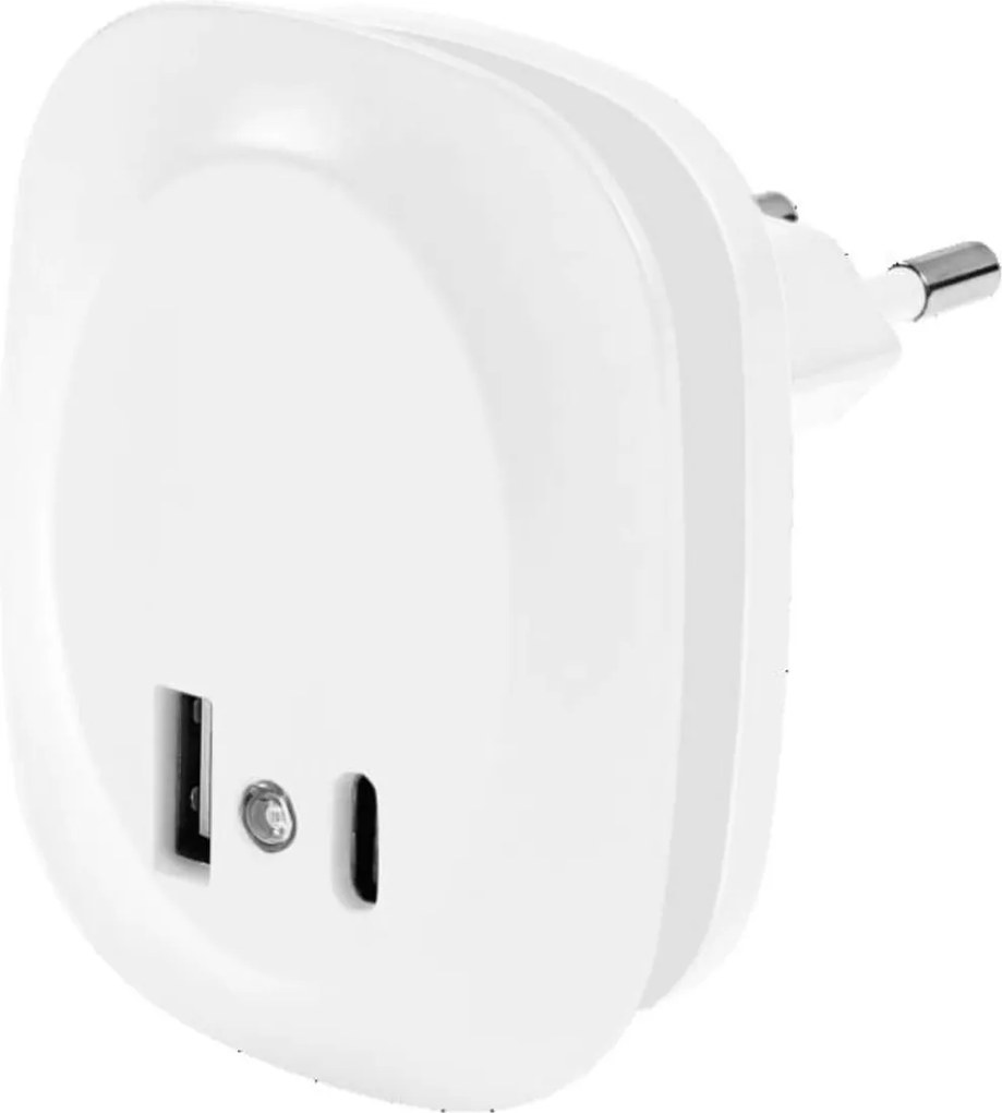 LEDVANCE Lunetta - Zásuvkové světlo Edge Sensor, senzor soumraku, bílá 4099854532115