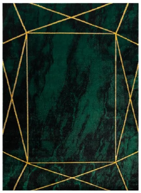 Dywany Łuszczów, Kusový koberec Emerald 1022 green and gold, 140x190, zelená, kancelář