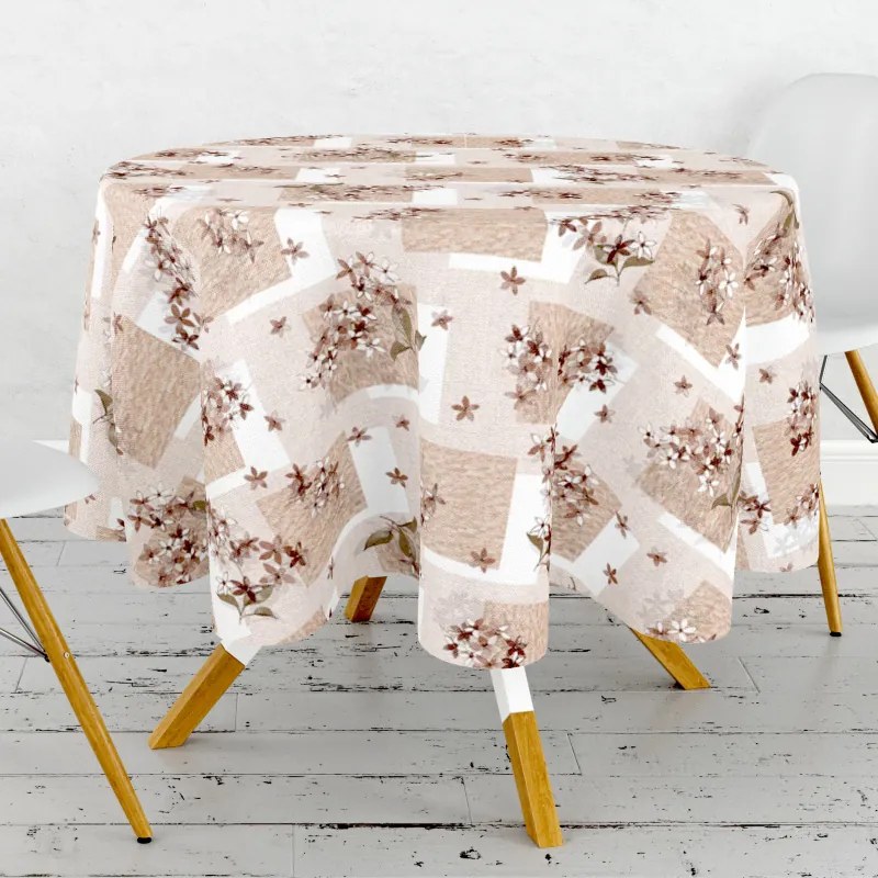 Ubrus PVC kulatý FL-1581-02 – Rozkvetlé chvíle (různé velikosti)