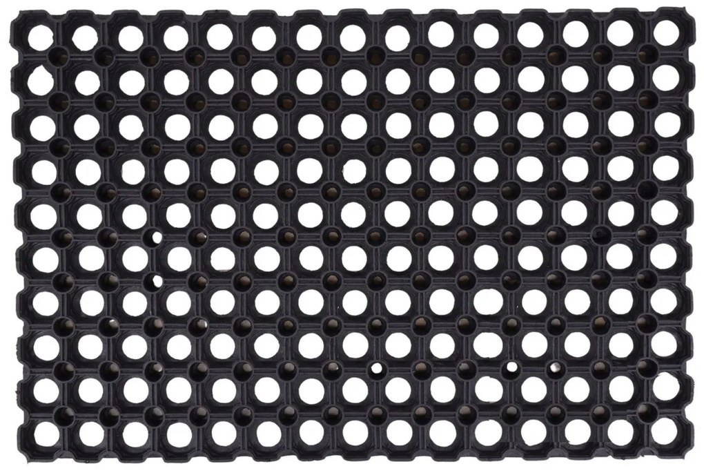 Hamat, Venkovní čistící rohož guma Domino 22mm - na ven i na doma, 50x80, černá, exteriér
