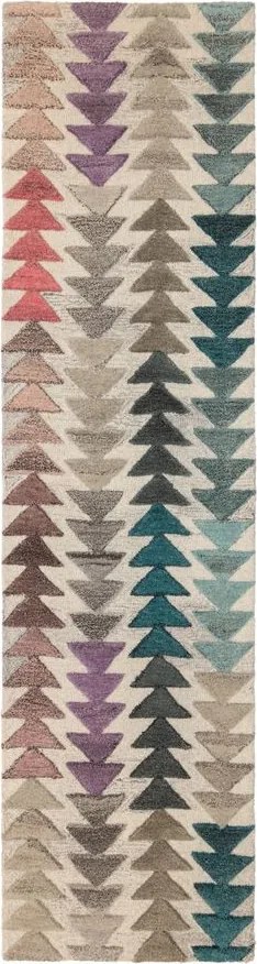 Flair Rugs, Běhoun Moda Archer Multi, 60x230, vícebarevná, chodba / předsíň