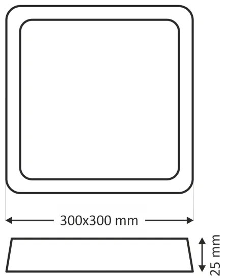 LED Stropní svítidlo LED/24W/230V 3000/4000/6500K 30x30 cm bílá