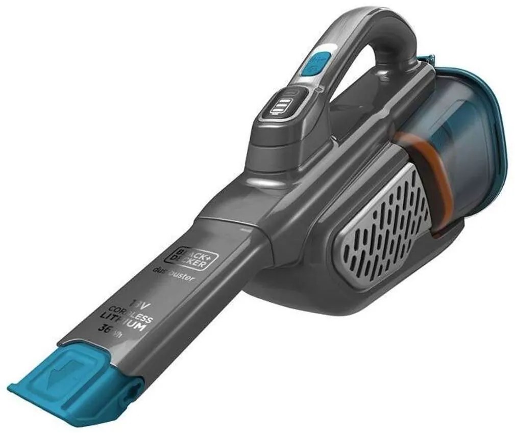 BLACK+DECKER Úklid - 18V AKU ruční vysavač, nabíjecí stanice, titanová/modrá BHHV520BF-QW