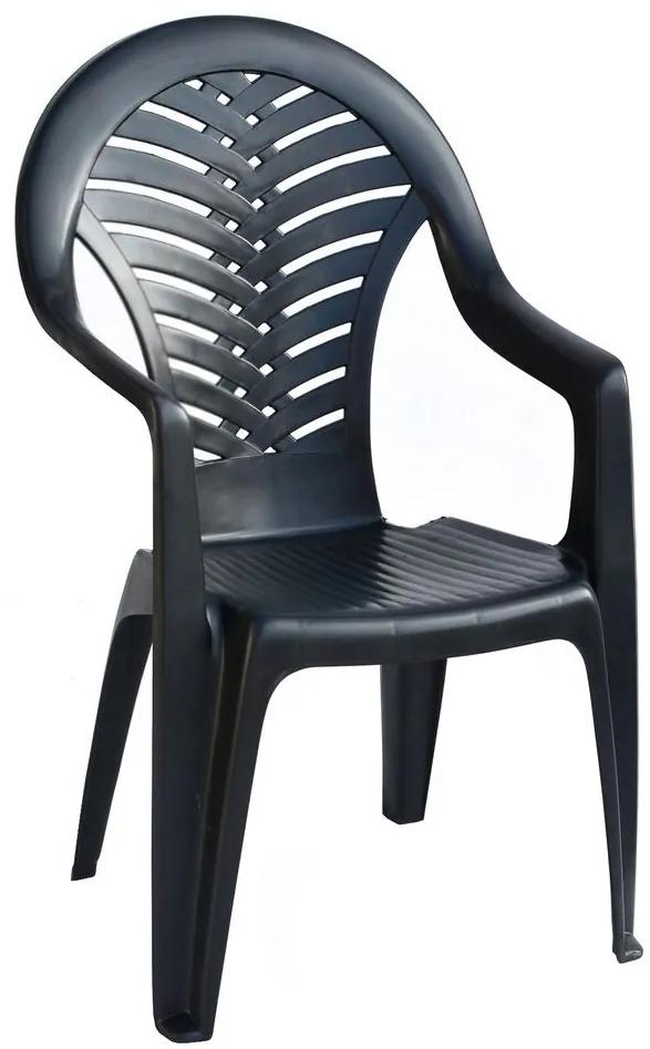 Zahradní židle SEA –⁠ plast, antracit
