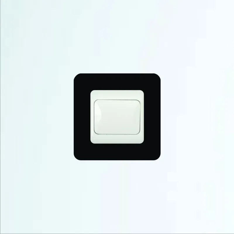WALLVINIL Samolepky na zeď - Vypínač universal Barva: Bílá, Velikost: Dvoj Vypínač